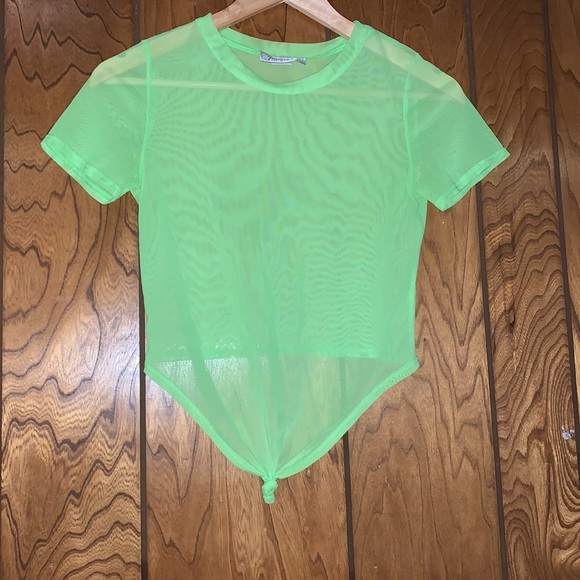 Jasmine | Tops | Neon Green Sheer Top | Poshmark